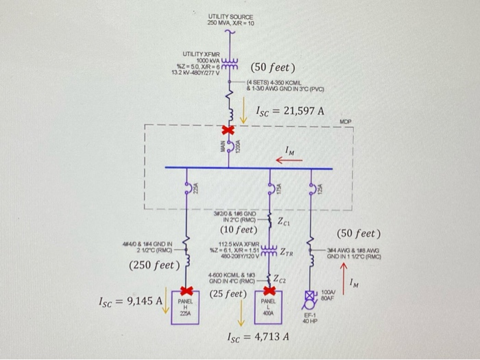 2) Refer to one line diagram on next page. Model the | Chegg.com