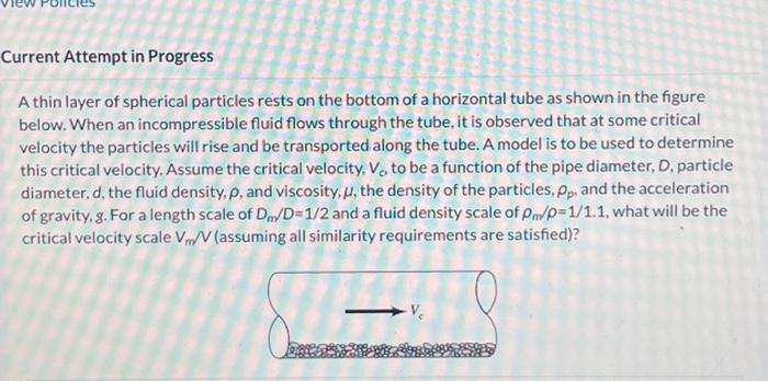 Solved A thin layer of spherical particles rests on the | Chegg.com