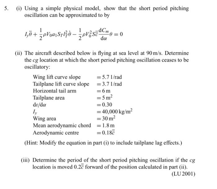 Solved (i) Using a simple physical model, show that the | Chegg.com
