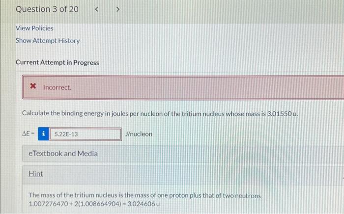 Solved Current Attempt in Progress * Incorrect. Calculate | Chegg.com