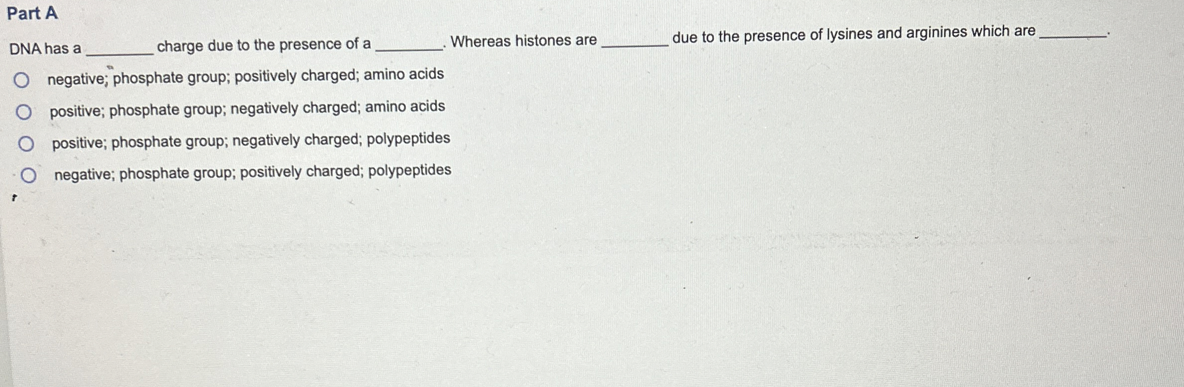Solved Part ADNA has a q, ﻿charge due to the presence of a | Chegg.com