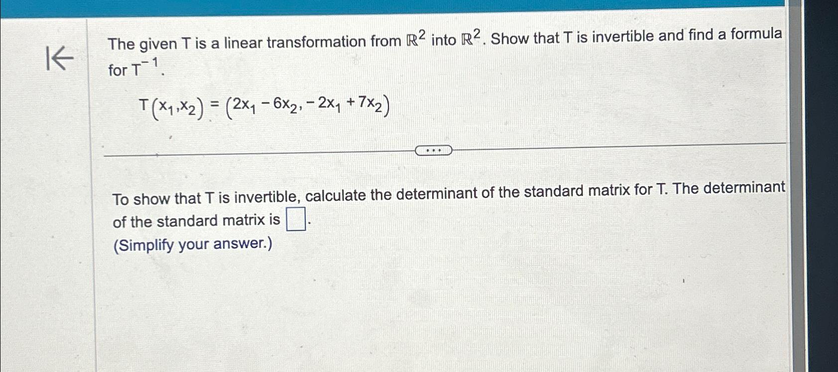 Solved The given T is a linear transformation from R^(2) | Chegg.com