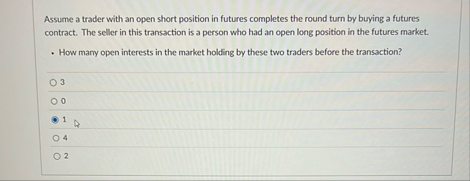 Solved Assume a trader with an open short position in | Chegg.com