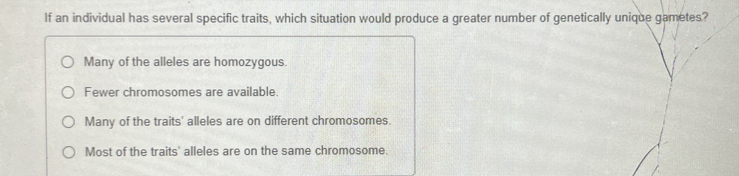 Solved If an individual has several specific traits, which | Chegg.com