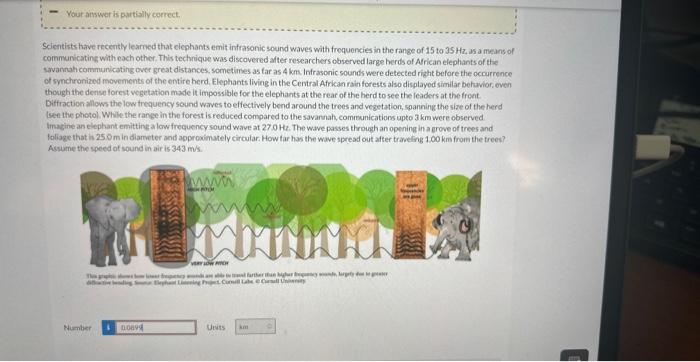 Solved Scientists have recently learned that elephants emit | Chegg.com