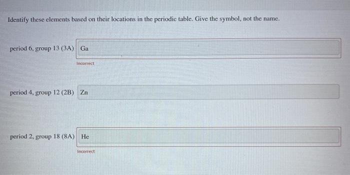 Solved Identify these elements based on their locations in | Chegg.com