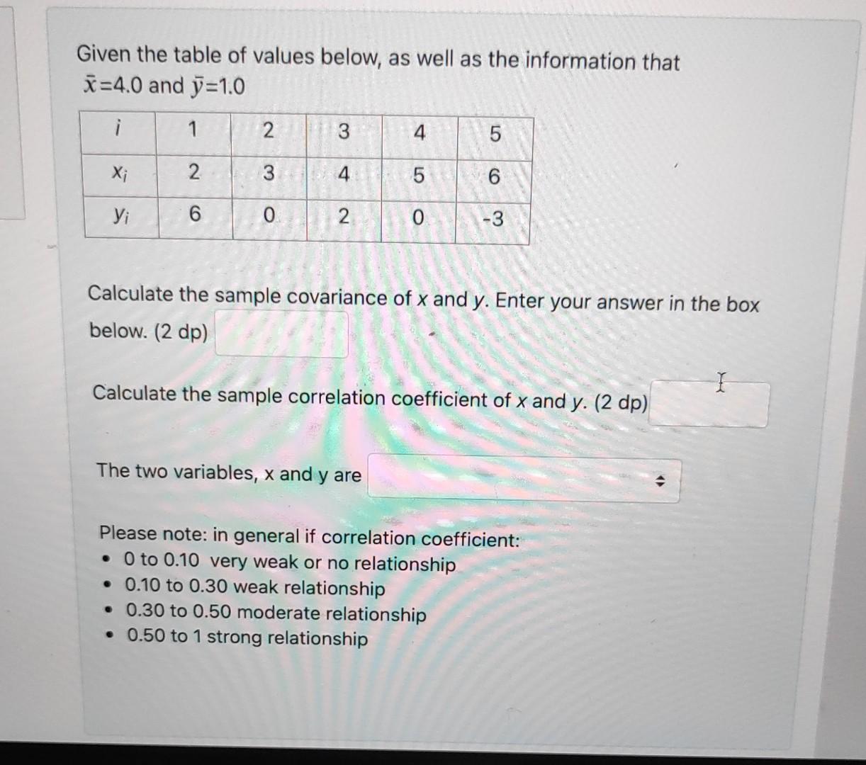 Solved Given the table of values below, as well as the | Chegg.com