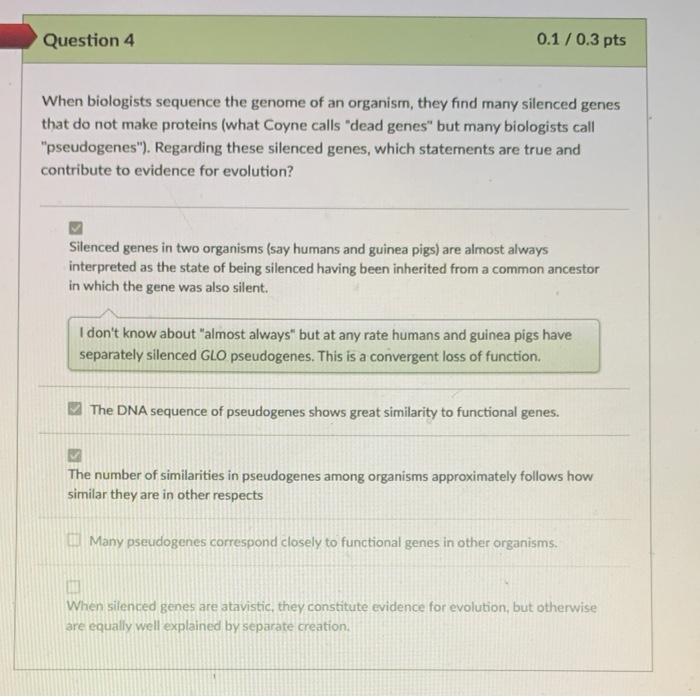 Solved Question 4 When biologists sequence the genome of an | Chegg.com