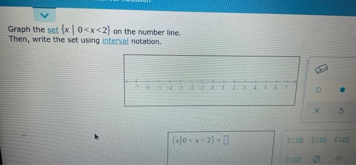 Solved Graph the set {x | 0 | Chegg.com