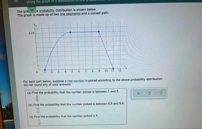 Solved Using the graph of a The gra a probability | Chegg.com