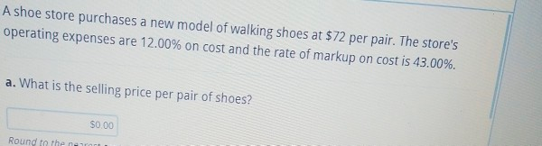 Solved A shoe store purchases a new model of walking shoes | Chegg.com