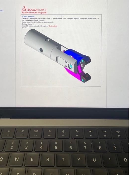Solved DS SOLIDWORKS Student Leader Program1÷Unit system: | Chegg.com