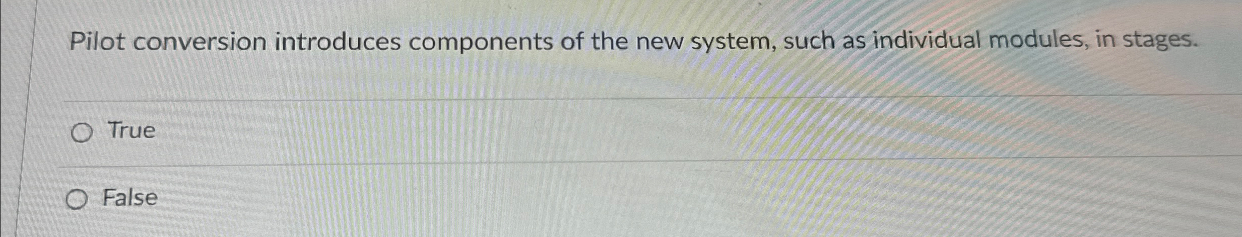 Pilot conversion introduces components of the new | Chegg.com