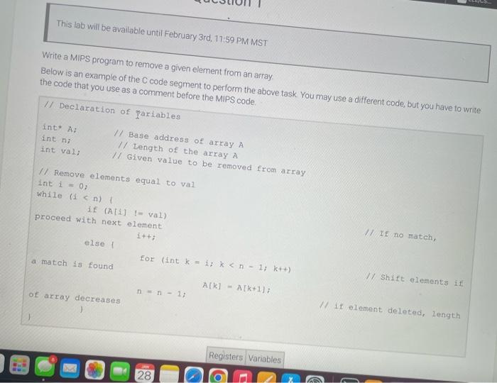Solved the code that you use as a comme segment to perform | Chegg.com