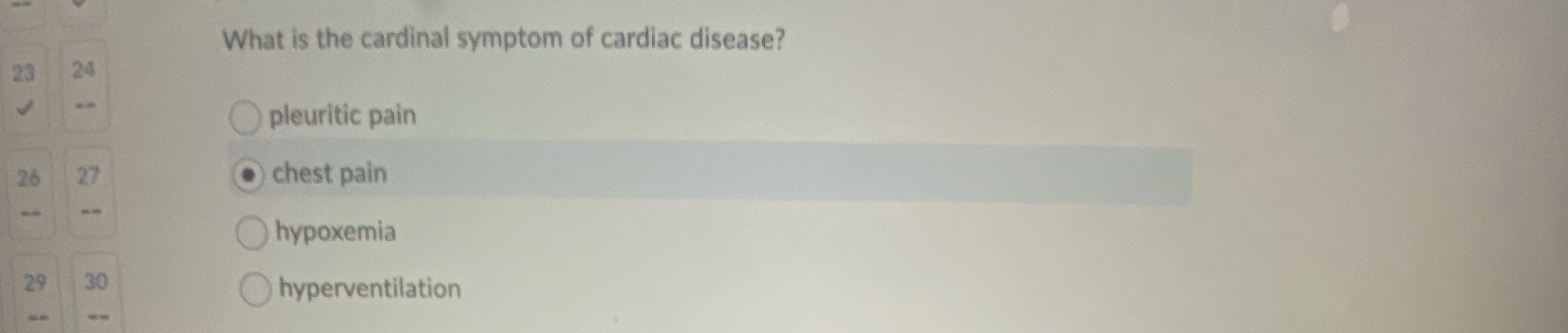 Solved What is the cardinal symptom of cardiac | Chegg.com