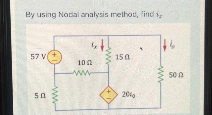 Solved By using Nodal analysis method, find ix | Chegg.com
