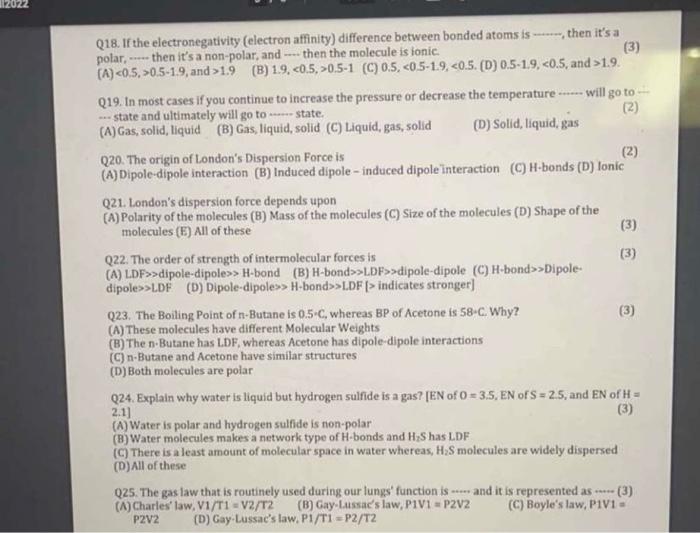 Solved Q14. AXi class of molecules has …… type of | Chegg.com