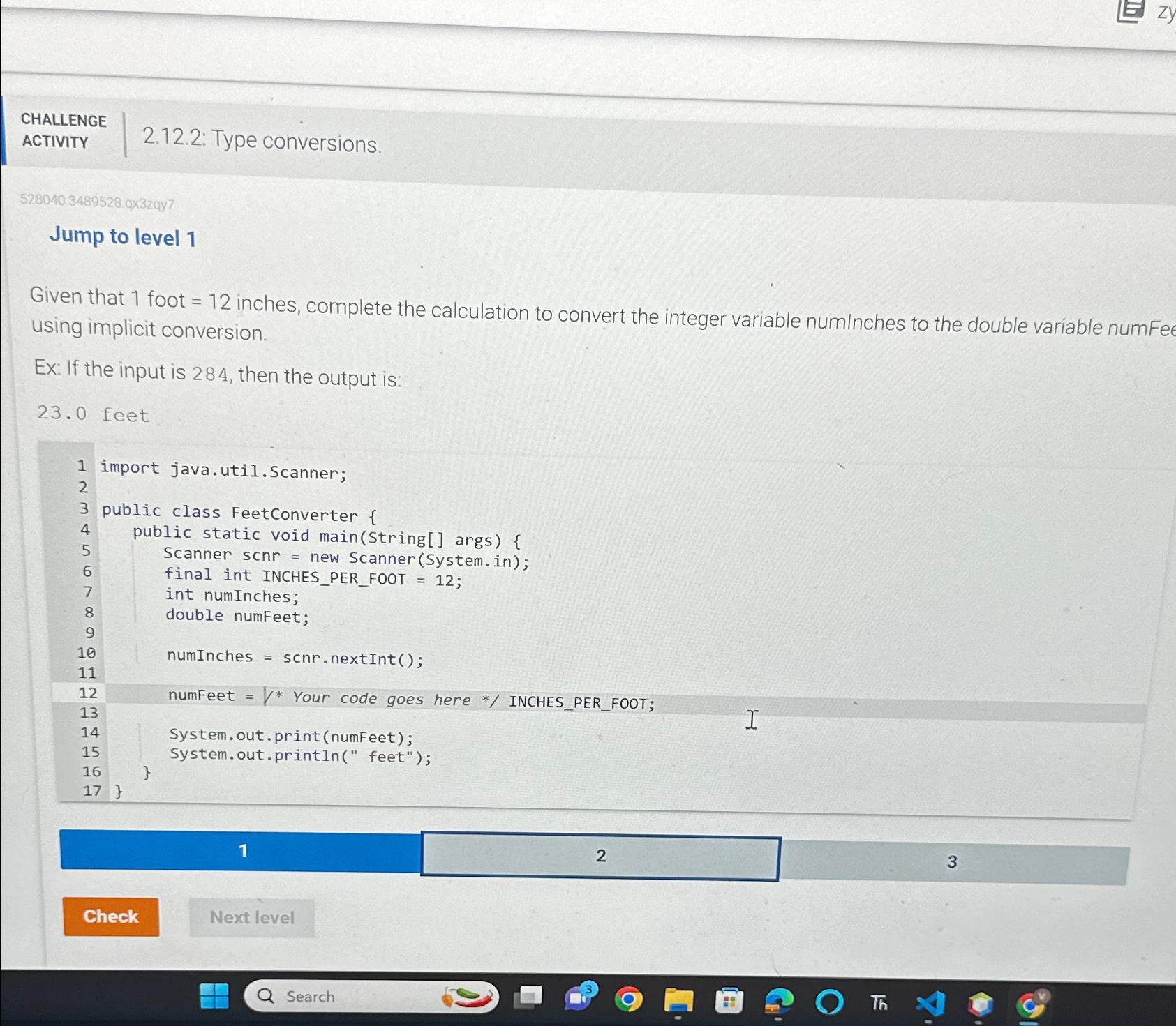 Solved CHALLENGEACTIVITY2.12.2: Type | Chegg.com Solved CHALLENGEACTIVITY2.12.2: Type | Chegg.com
