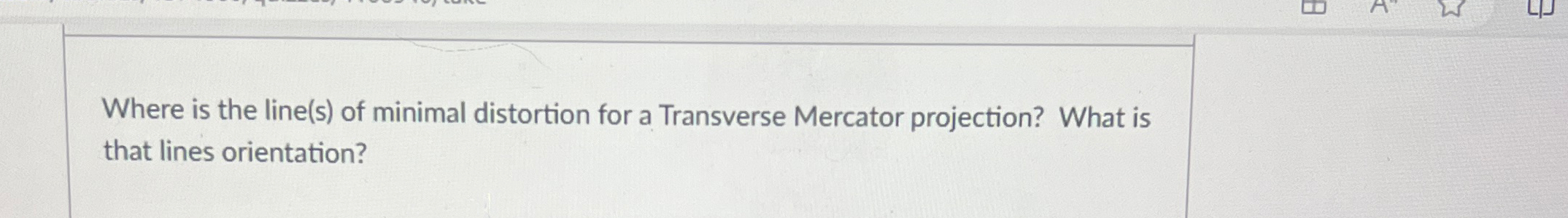 Solved Where is the line(s) ﻿of minimal distortion for a | Chegg.com