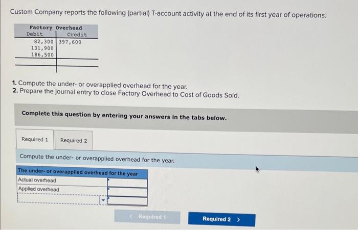 Solved Custom Company reports the following (partial) | Chegg.com