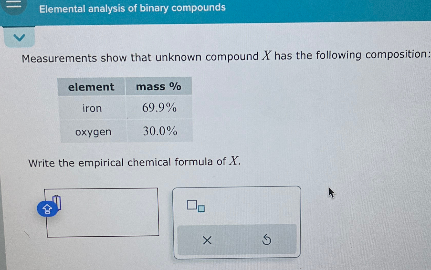 Solved Elemental analysis of binary compoundsMeasurements | Chegg.com