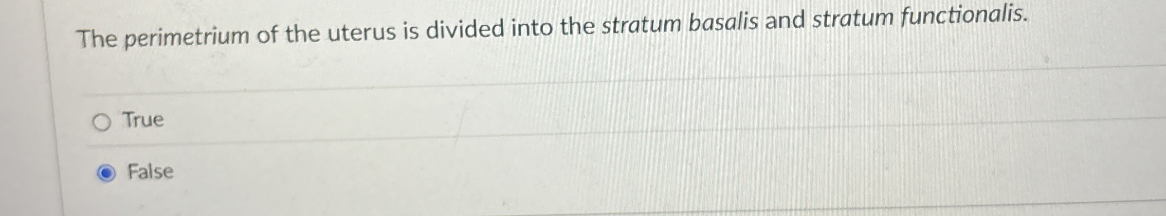 Solved The perimetrium of the uterus is divided into the | Chegg.com