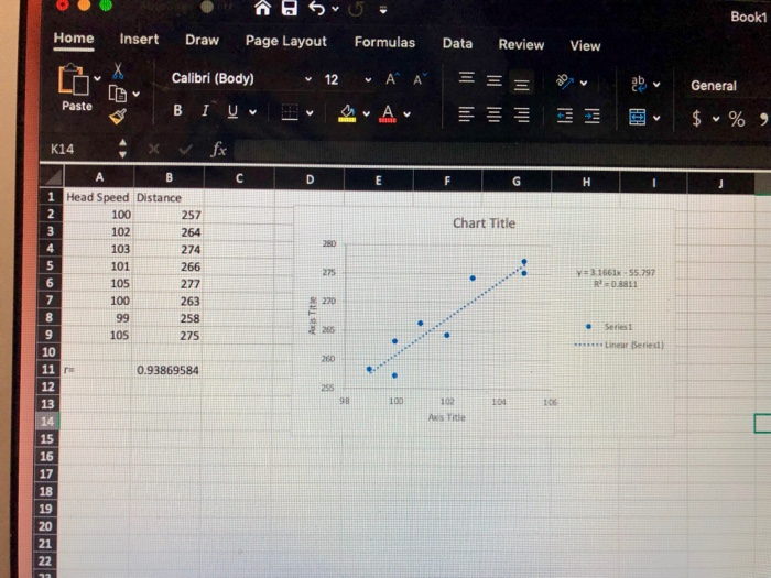 Solved 13. Use Excel to find the correlation coefficient and | Chegg.com