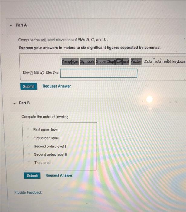 Solved Differential leveling between BMs A, B, C, D, and A | Chegg.com
