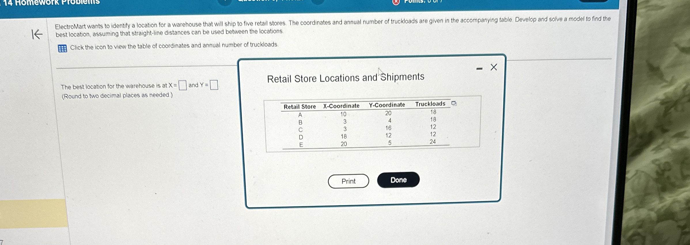 Solved 14 ﻿fomework PTovelinsElectroMart wants to identify a | Chegg.com