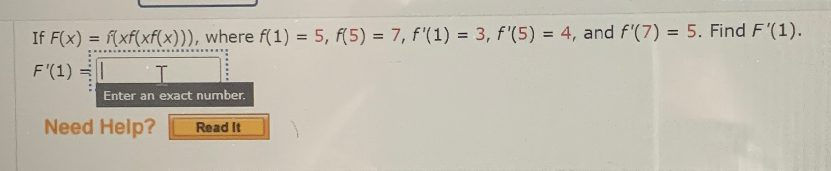 Solved If F(x)=f(xf(xf(x))), ﻿where | Chegg.com