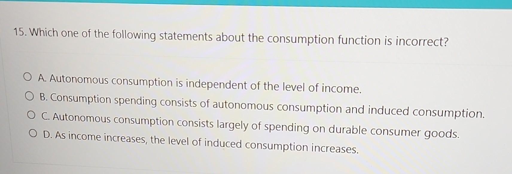 Solved 5. Which one of the following statements about the | Chegg.com