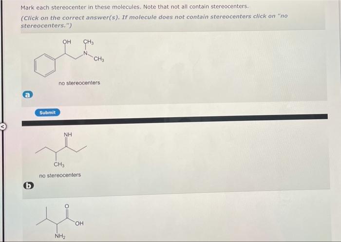Solved Mark each stereocenter in these molecules. Note that | Chegg.com