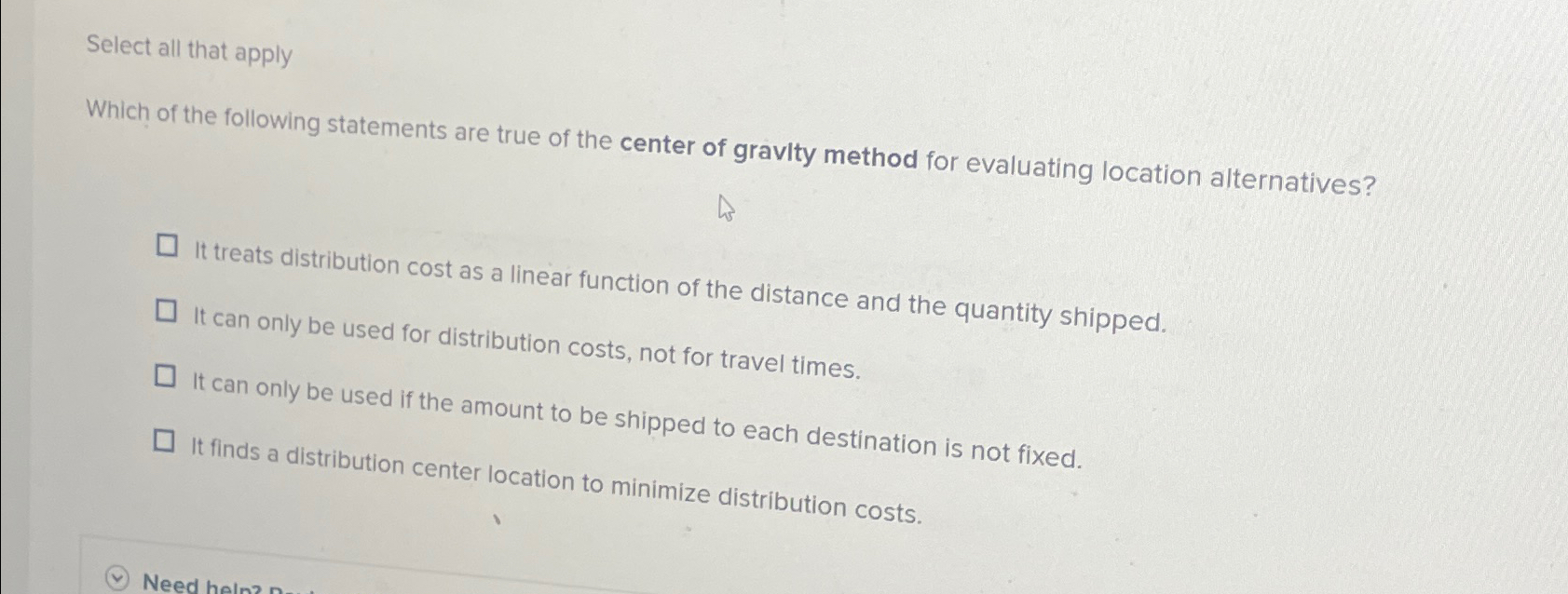 Solved Select all that applyWhich of the following | Chegg.com