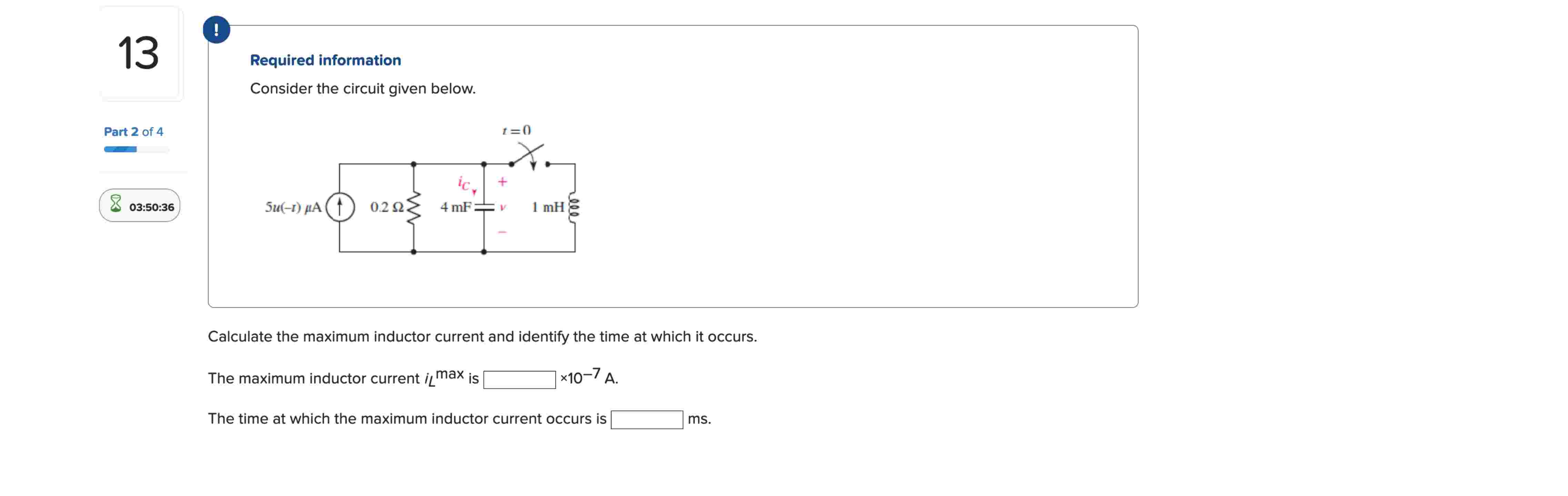 Solved Required informationConsider the circuit given | Chegg.com