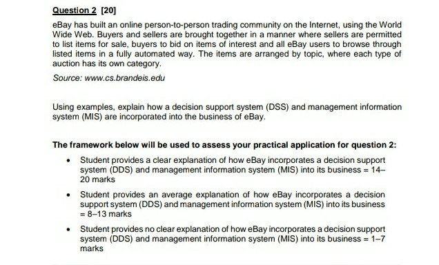 Solved using examples, explain how a decision support system | Chegg.com