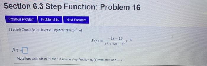 Solved Section 6 3 Step Function Problem 16 Previous