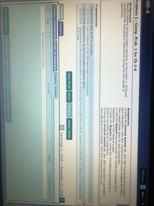 Solved Problem 1: Comp. Prob. 1 for Ch 1-4 Background: | Chegg.com