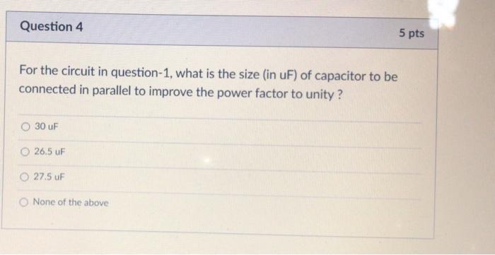 Solved For The Circuit Shown In The Figure Below A Series