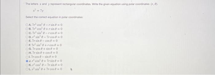 Solved The letters x and y represent rectangular | Chegg.com