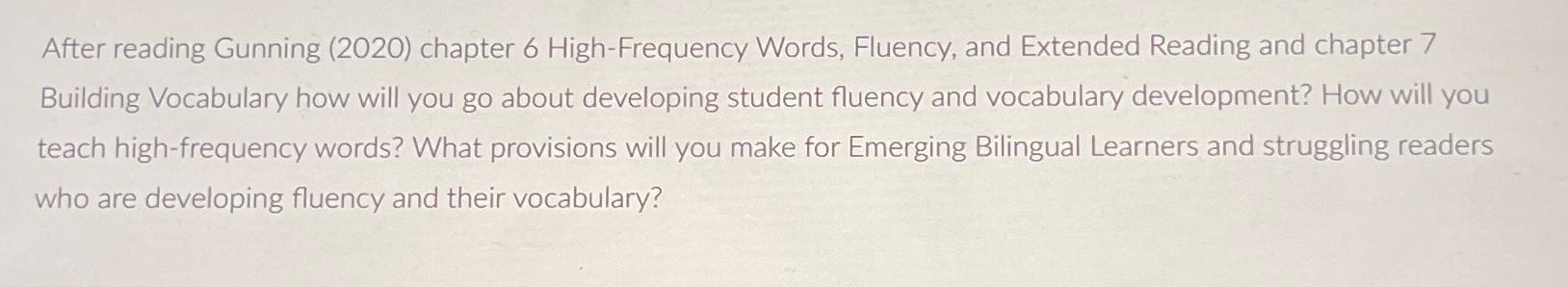 Solved After reading Gunning (2020) ﻿chapter 6 | Chegg.com