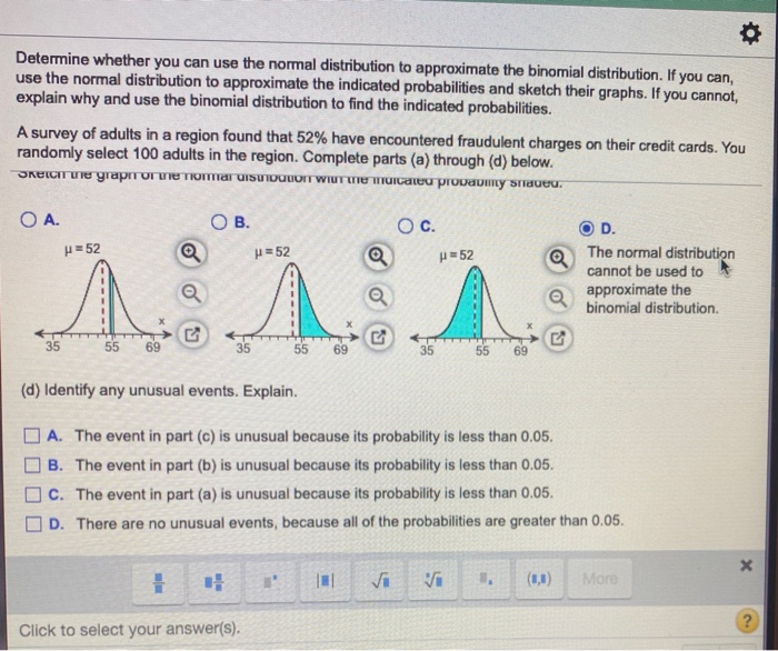 Solved Determine whether you can use the normal distribution | Chegg.com