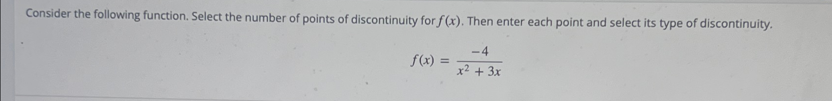 Solved Consider the following function. Select the number of | Chegg.com