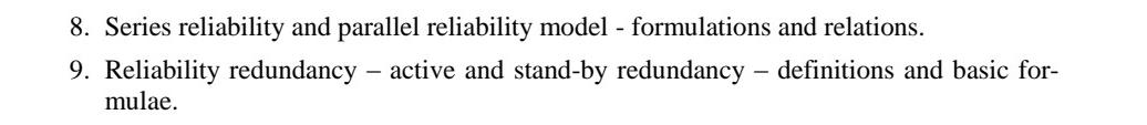Solved 8. Series reliability and parallel reliability model | Chegg.com