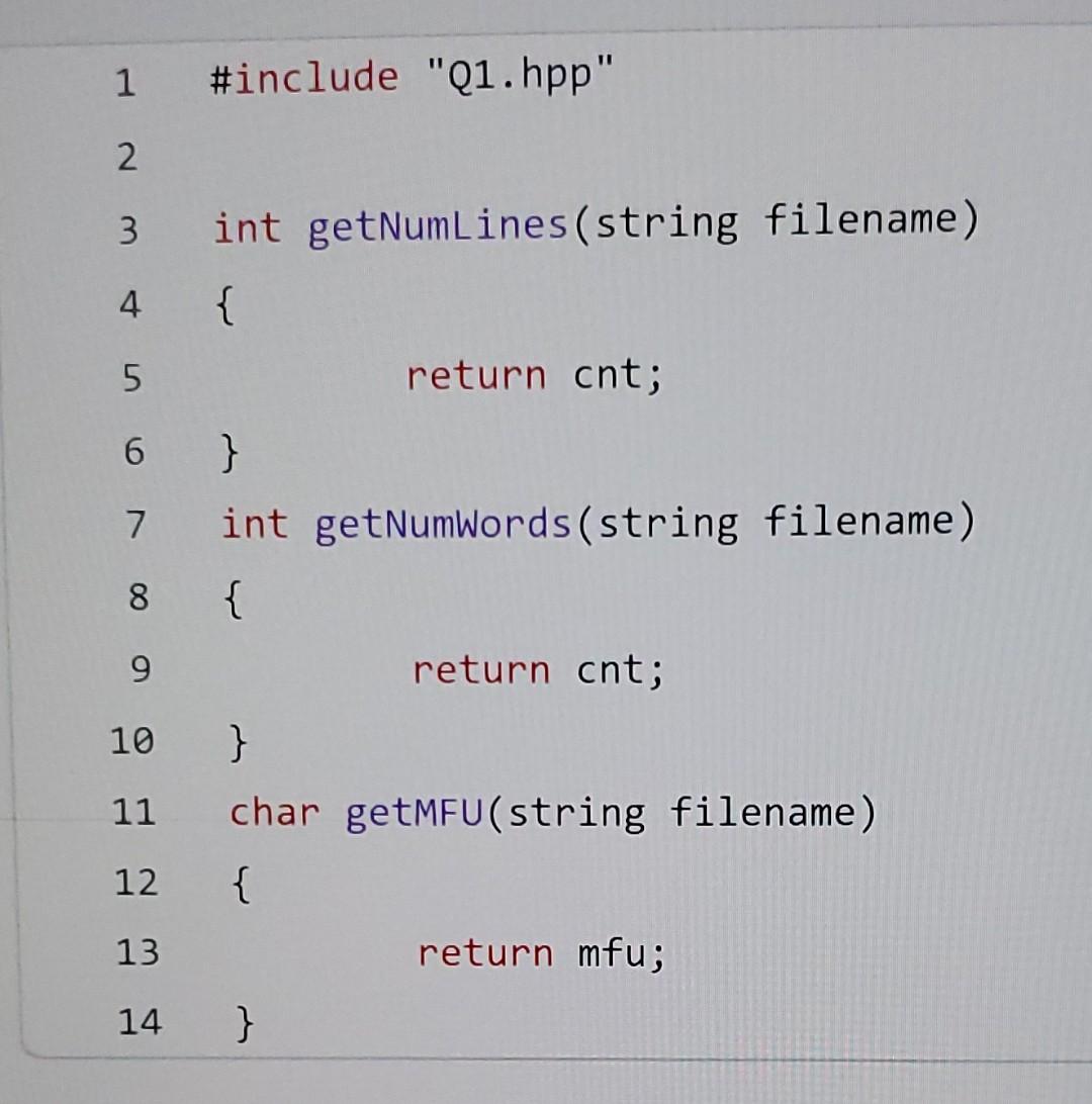 Solved Make a program that counts the number of lines and | Chegg.com