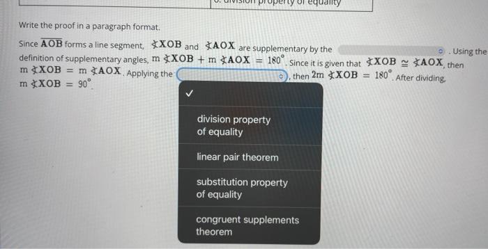 Solved Select the correct answer from each drop-down menu. | Chegg.com