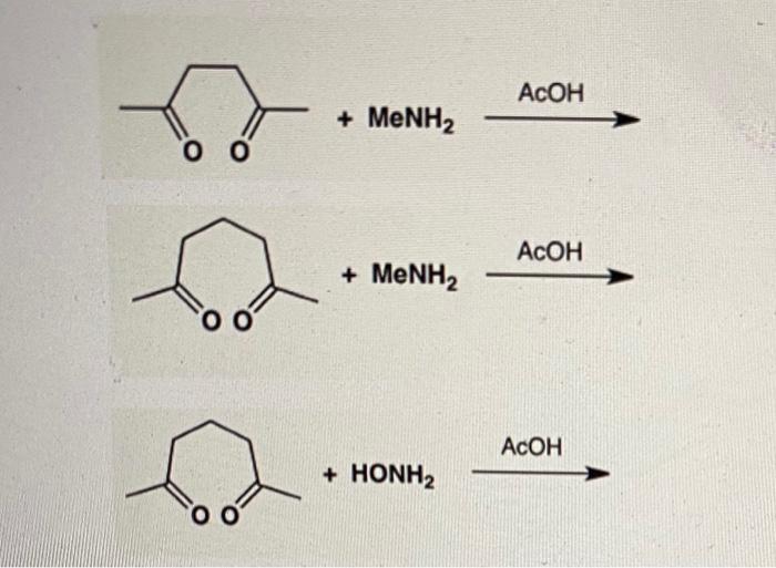 Solved AcОН + MeNH2 оо АСОН + MeNH2 оо ACOH + HONH2 | Chegg.com