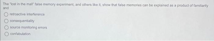 Solved retroactive interference consequentiality source | Chegg.com