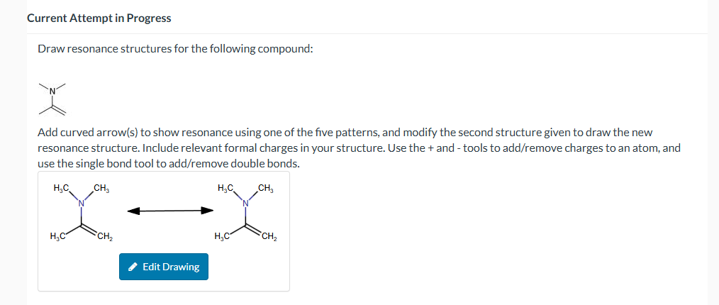 Solved Current Attempt in ProgressDraw resonance structures | Chegg.com