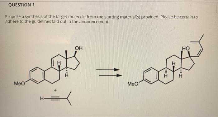Solved Propose a synthesis of the target molecule from rhe | Chegg.com