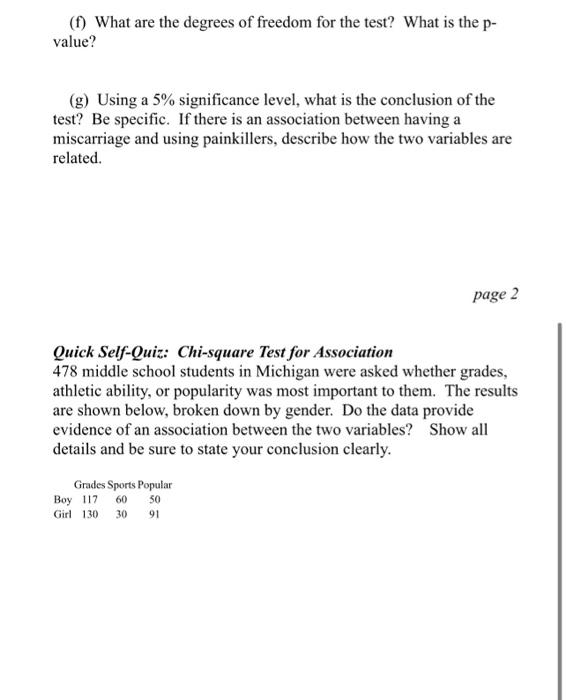 Solved Section 7-2: Testing for an Association Between Two | Chegg.com